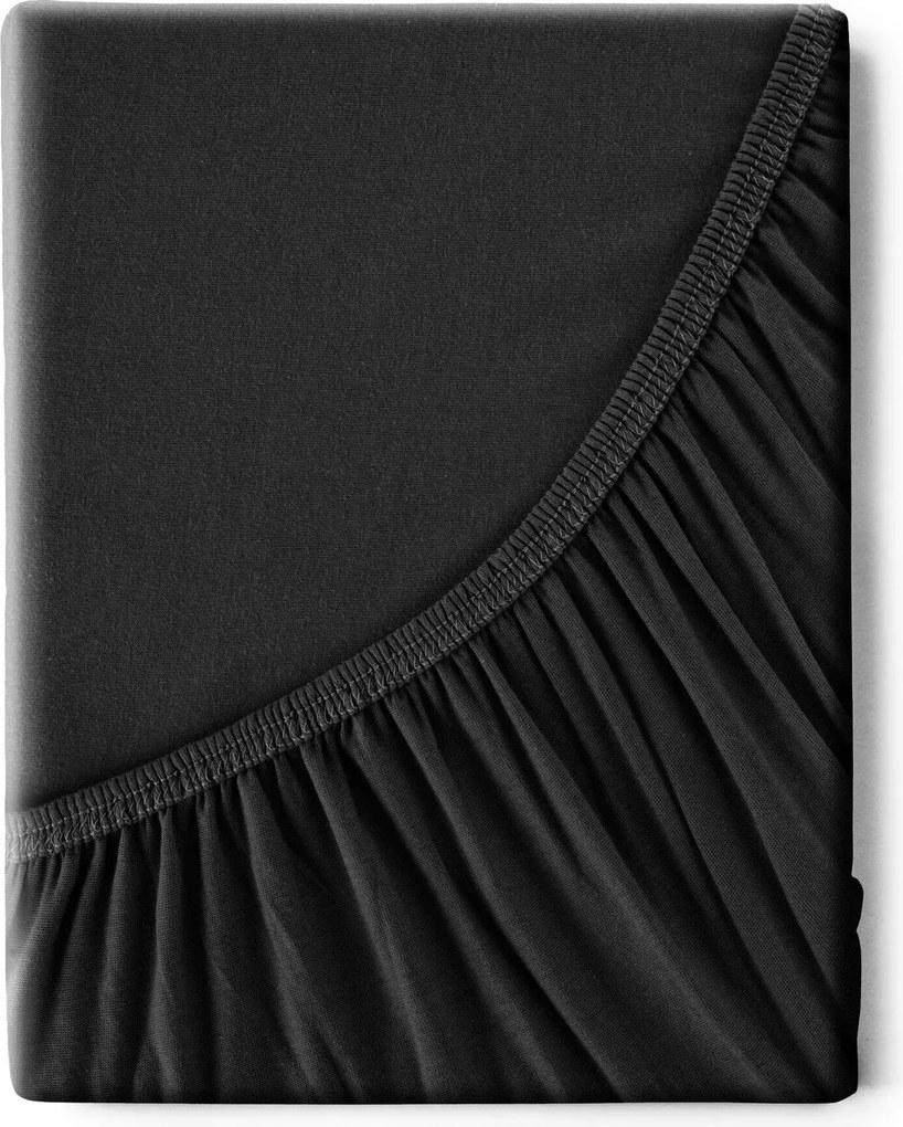 JERSEY PROSTĚRADLO JERSEY3 180X200 CM ČERNÉ