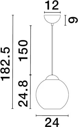 Závěsné svítidlo NOVA LUCE MIDORI E27 9009240 bez žárovky