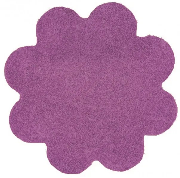 Vopi koberce Kusový koberec Color Shaggy fialový kytka - 120x120 cm