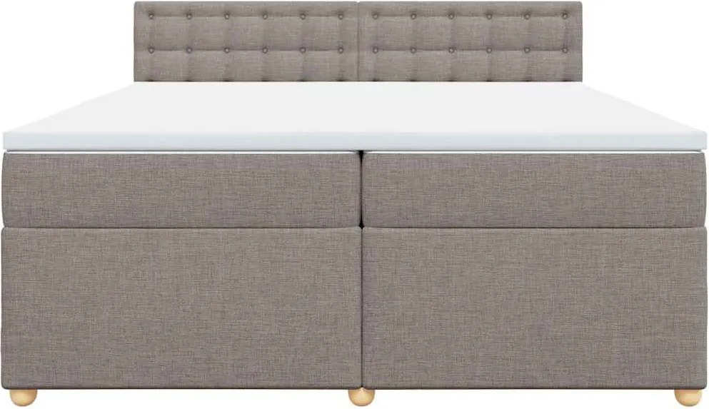 Box spring postel s matrací taupe 200x200 cm textil 3289105