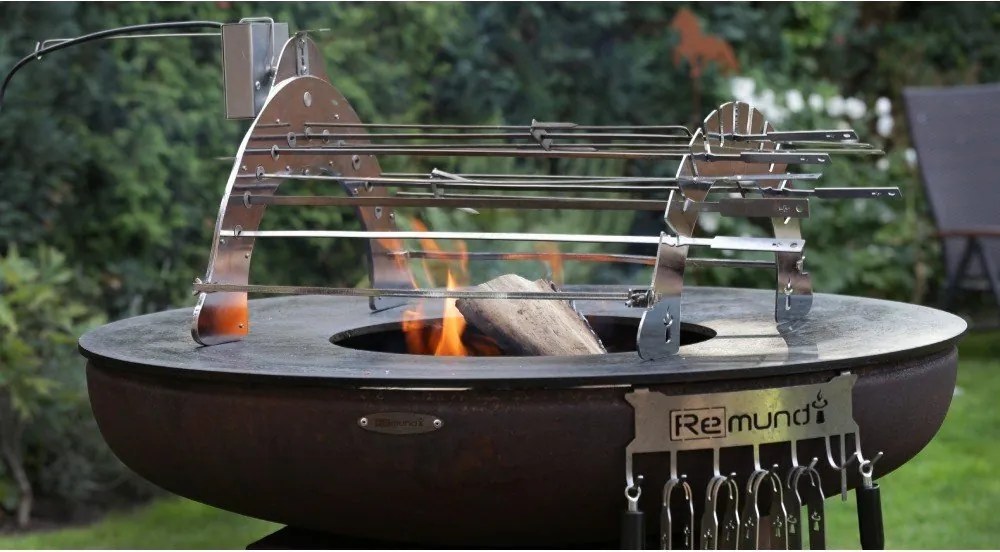Jehly na špíz v sadě 3 ks z nerezové oceli Rotisserie – Remundi