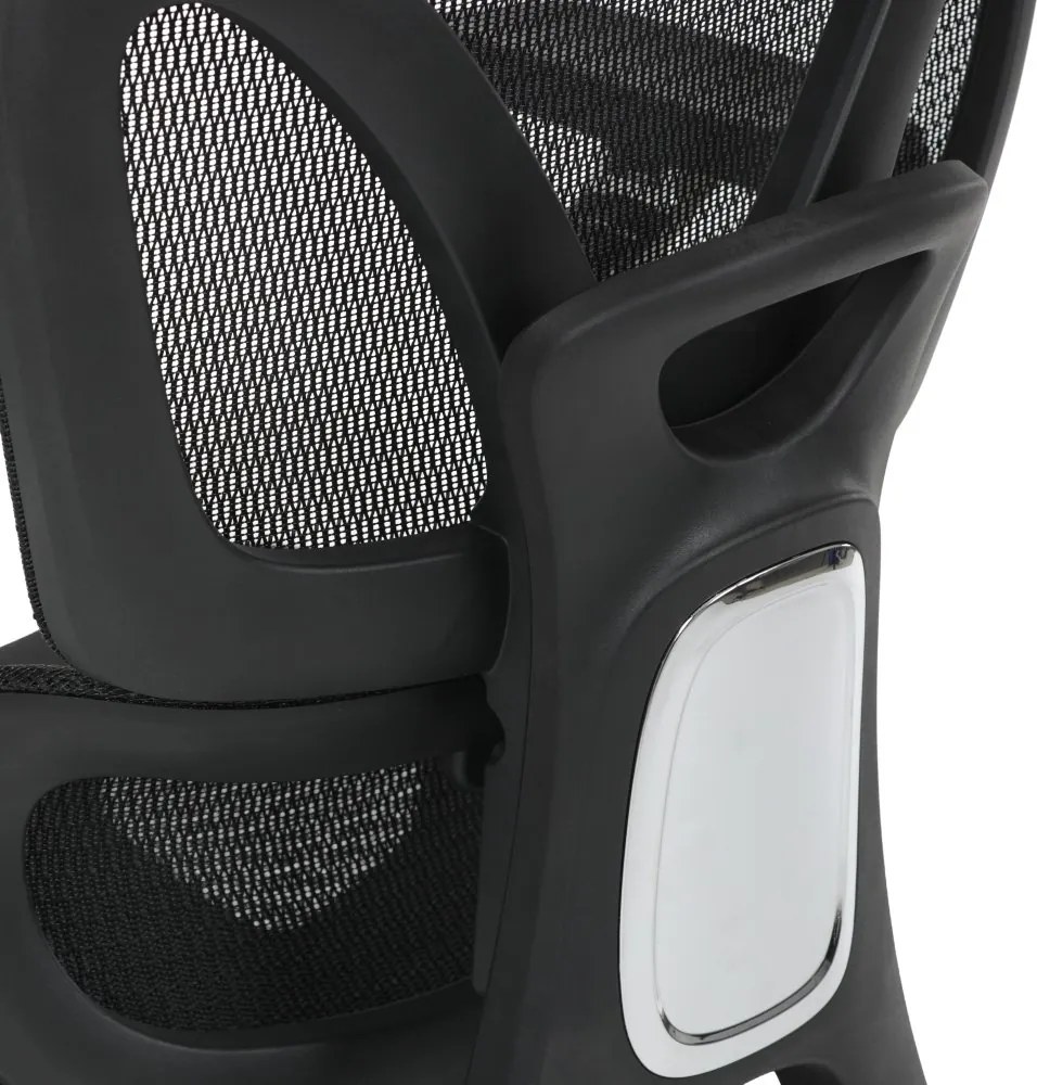 Kancelářská ergonomická židle PORTE — síťovina, černá