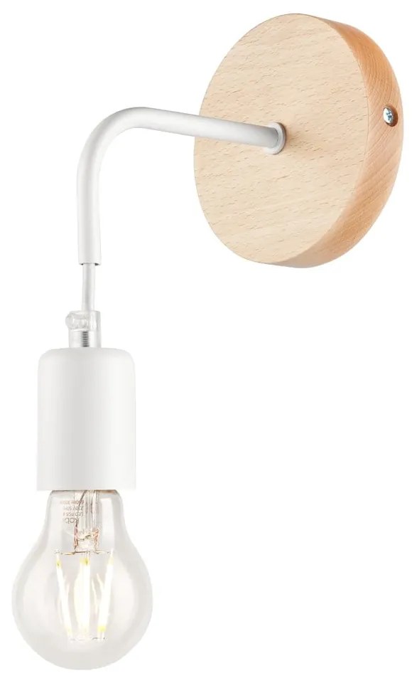 Bílá nástěnná lampa LAMKUR Orazio