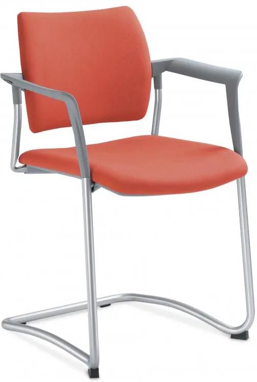 LD SEATING Konferenční židle DREAM 131/B-N4, kostra chrom, šedé područky