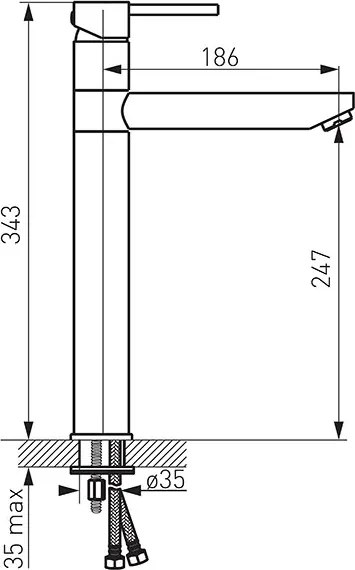 Ferro Fiesta - Vysoká umyvadlová baterie, chrom BFI2L