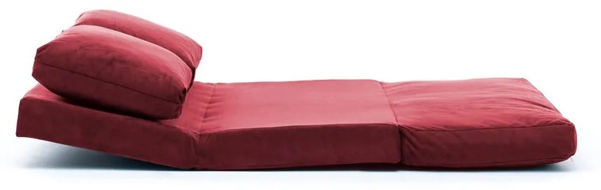 Designová rozkládací pohovka Wandella 120 cm červeno-hnědá