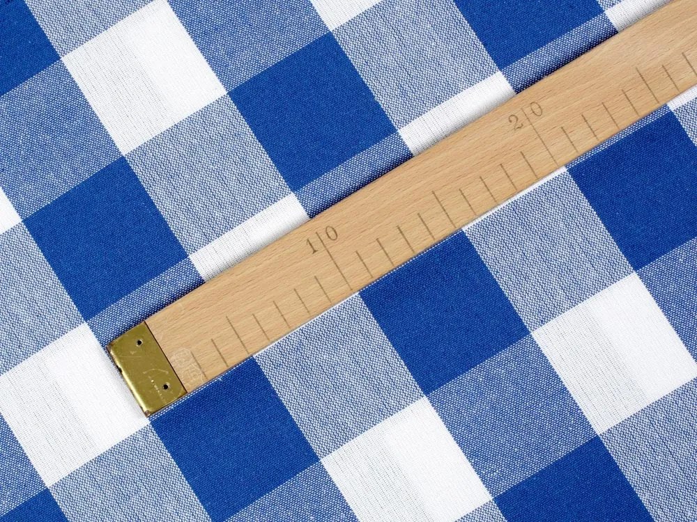 Biante Bavlněný povlak na polštář s lemem Olivia OL-012 Modro-bílá kostka velká 35 x 45 cm