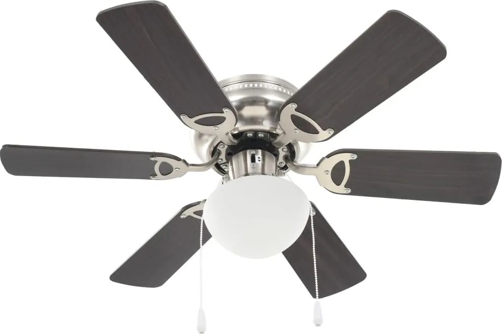 vidaXL Ozdobný stropní ventilátor se světlem 128 cm [50538] Barva: světle hnědá