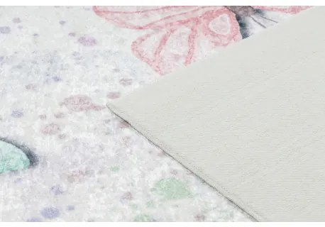 Dywany Luszczow Dětský kusový koberec BAMBINO 1610 pratelný Motýli, protiskluz, krém Rozměr koberce: 120 x 170 cm