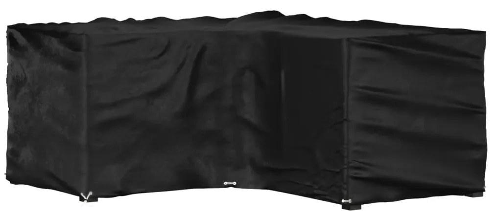 Plachta na zahradní nábytek tvar L 12 oček 185 x 185 x 90 cm 319314