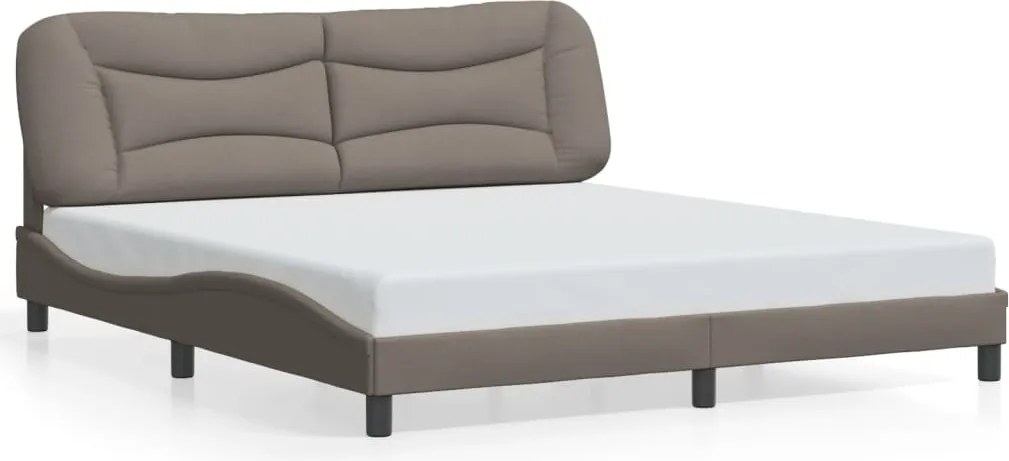 Rám postele s LED bez matrace Hvar Taupe 180x200 cm Látka 3213722