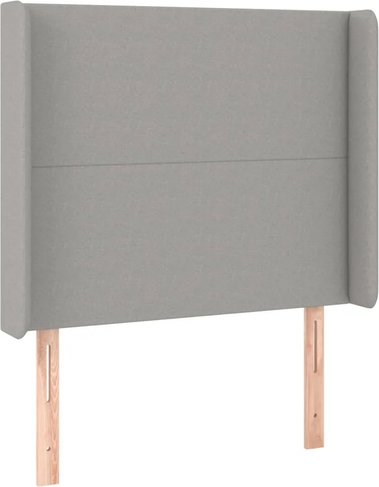 Box spring postel s matrací a LED světle šedá 80x200 cm textil 3138109