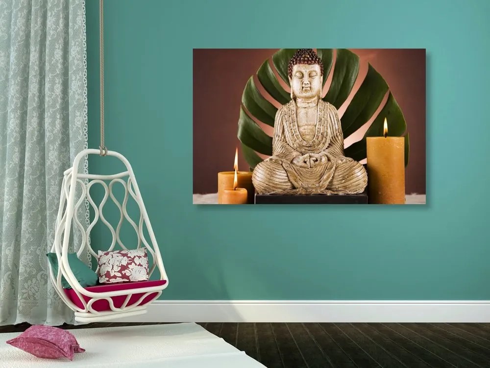 Obraz Budha s relaxačním zátiším - 90x60 cm