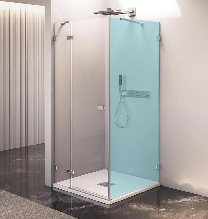 Polysan, FORTIS EDGE sprchové dveře bez profilu 1000mm, čiré sklo, levé, FL1210L