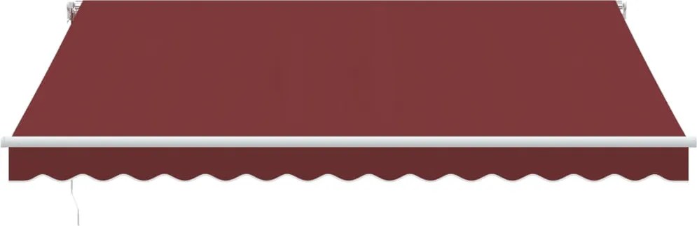 Ručně zatahovací markýza burgundská 400 x 350 cm 3214982