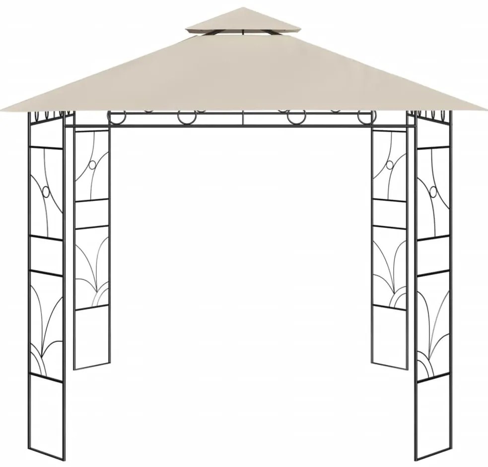 vidaXL Marketos Altán 3 x 3 x 2,7 m krémový 160 g/m²