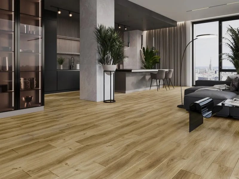Mexen Amsterdam vinylové panely 1240 x 182 mm SPC 6,5 mm, podložka IXPE 1,5 mm, 4 V-drážka, Dub - F1042-1240-182-505-4V1-01