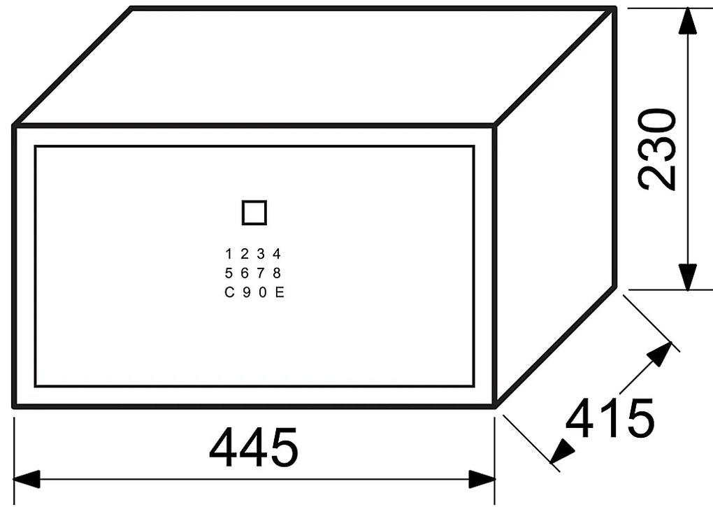 Ocelový sejf s elektronickým zámkem na číselný kód a otisk prstu RICHTER RS.23.LUX.FIN, RICHTER černá