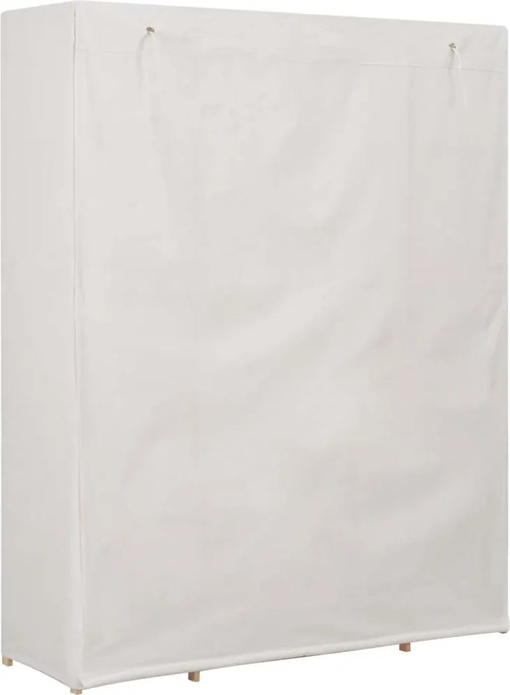Šatní skříň bílá 135 x 40 x 170 cm textil 248196