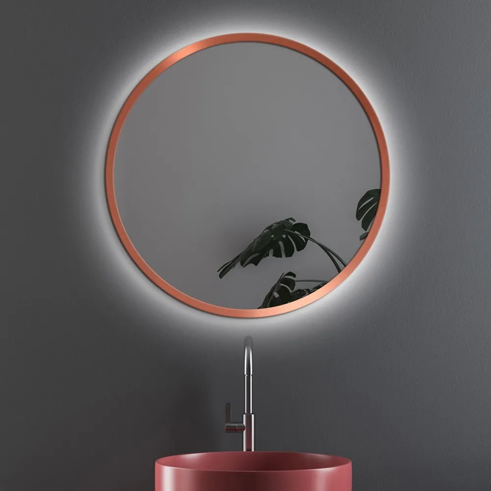 Zrcadlo Nordic Copper LED Rozměr: Ø 100 cm