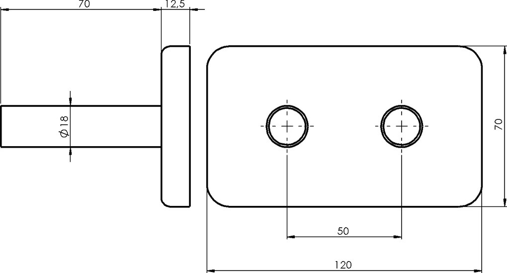 Bruckner Wicher krycí rozeta pro středové připojení 50 mm chrom 600.315.1