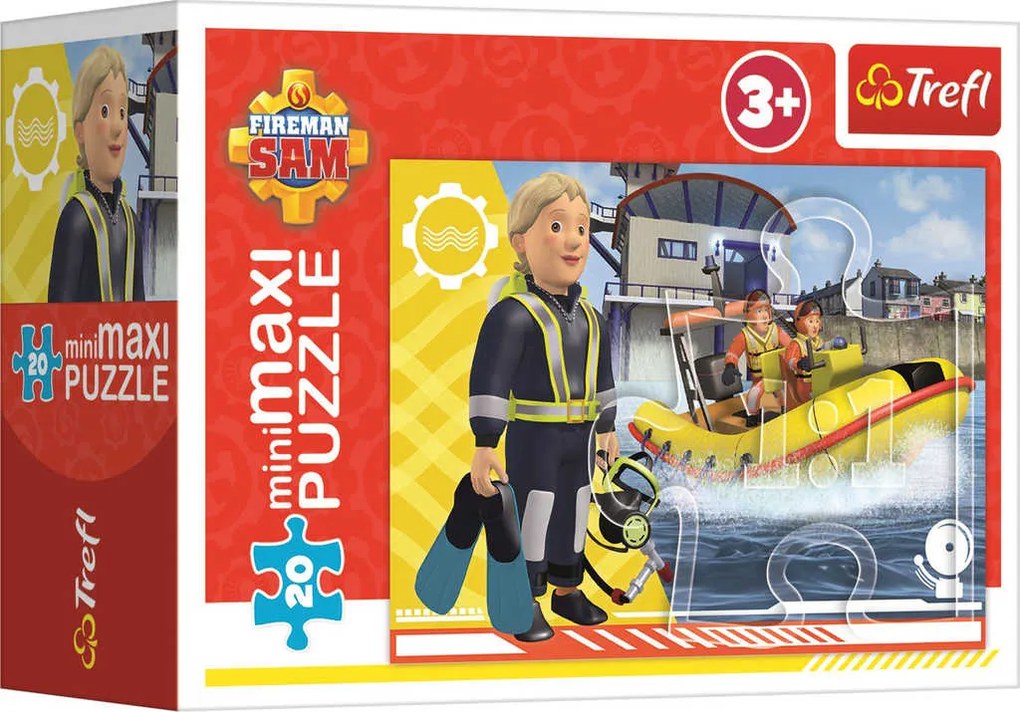 TREFL PUZZLE MiniMaxi Hrdinský Požárník Sam 22x16cm 20 dílků 4 druhy tr56030