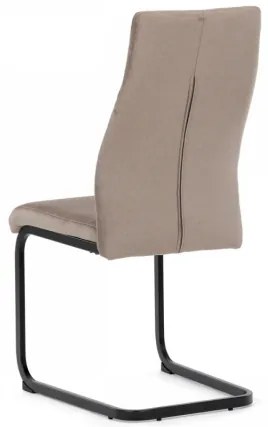 Jídelní židle cappucino látka černé kovové nohy DCL-X7018 CAP2