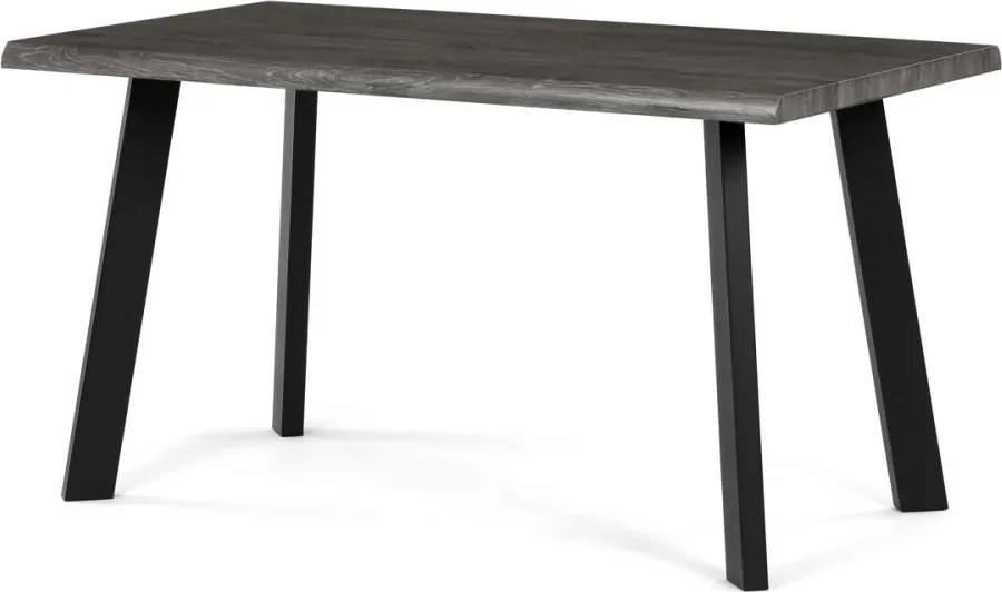 Jídelní stůl HT-F4514 GREY, mdf, šedý dub (140 x 80) cm Šedá