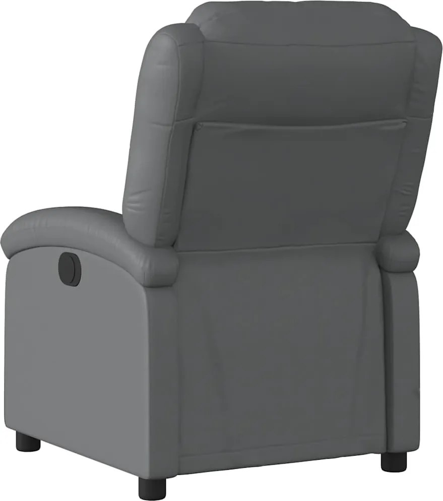 Polohovací křeslo šedé, umělá kůže 3205446