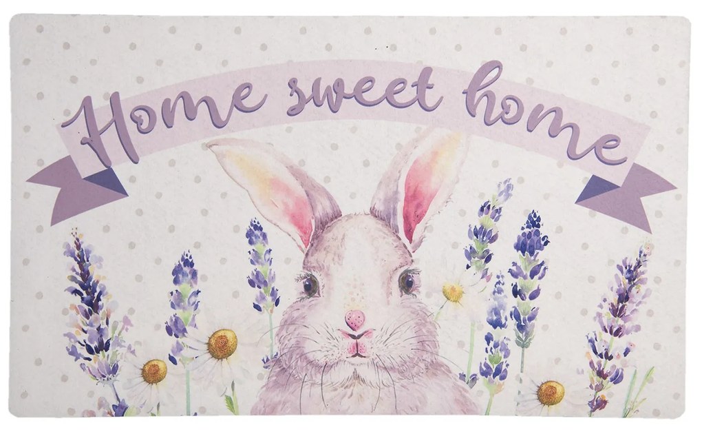 Podlahová rohožka s králíkem Home sweet - 74*44 cm