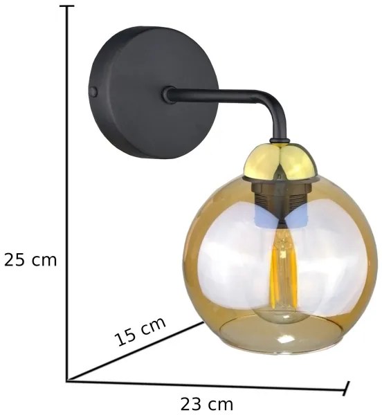 Nástěnné svítidlo MELLE GOLD 1xE27/60W/230V