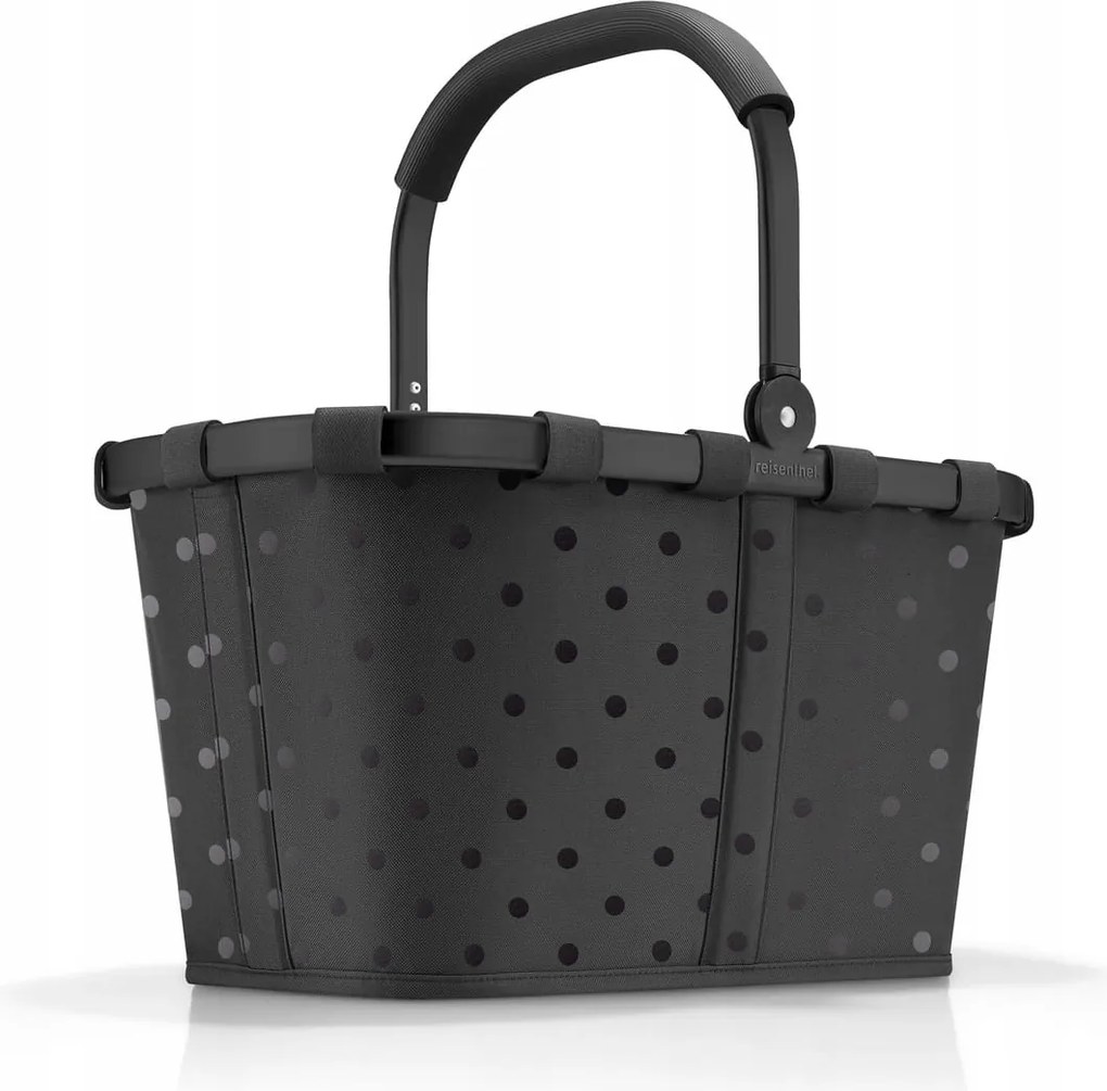 Košík Carrybag Frame, glossy dots černý, Reisenthel