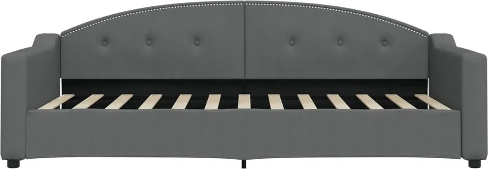 Válenda s matrací tmavě šedá 90 x 200 cm textil 3197513