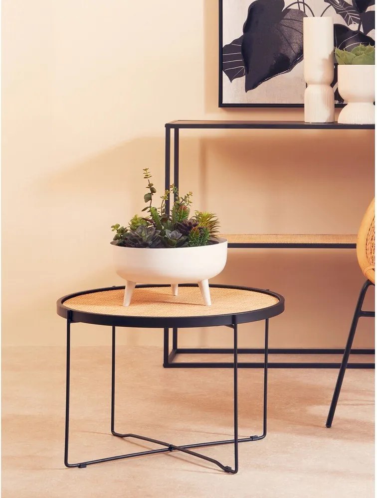 Ratanový kulatý konferenční stolek v přírodní barvě ø 60 cm Depok – Premier Housewares