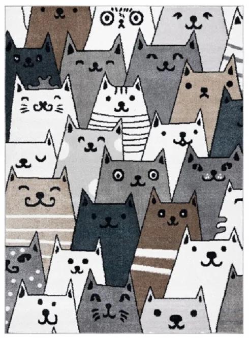 Dywany Łuszczów Dětský kusový koberec Fun Gatti Cats multi ROZMĚR: 240x330