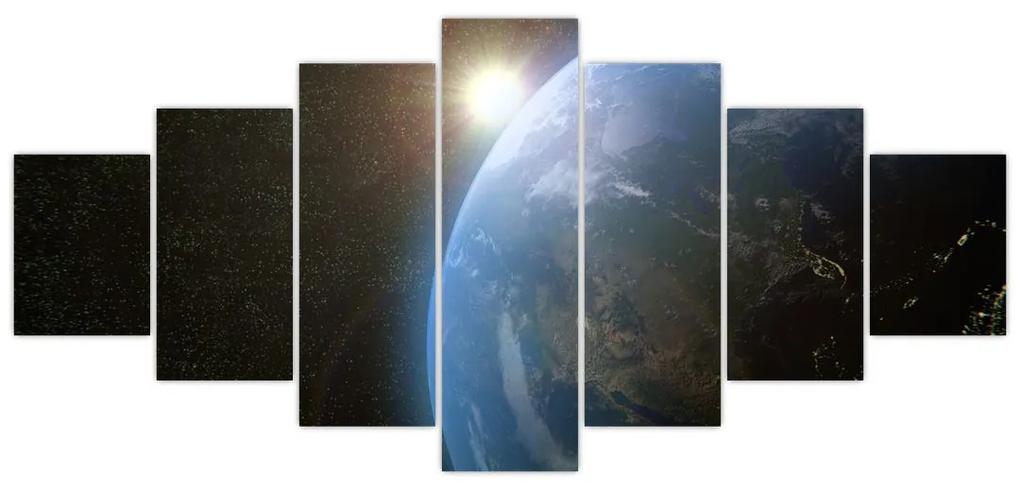 Obraz země z vesmíru (210x100 cm)