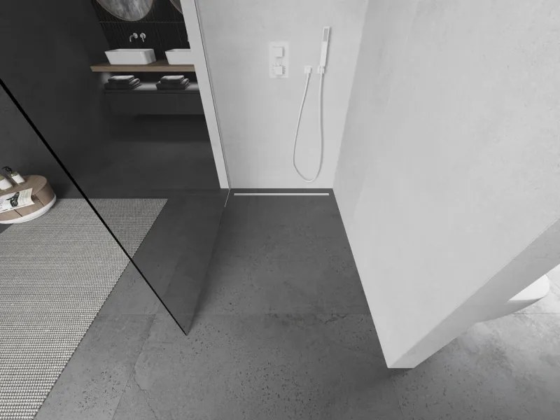 Mexen Kioto, sprchová zástěny typ Walk-In 105 x 200 cm, 8mm čiré sklo, bílý profil, 800-105-101-20-00