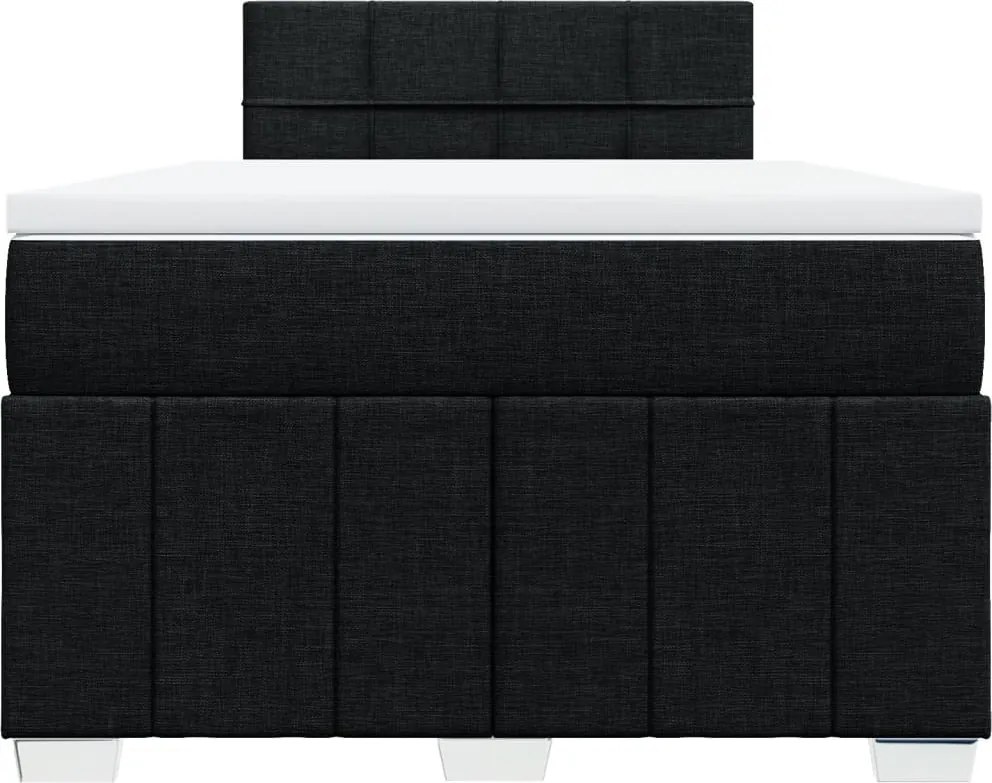 Box spring postel s matrací černá 120x200 cm textil 3287037