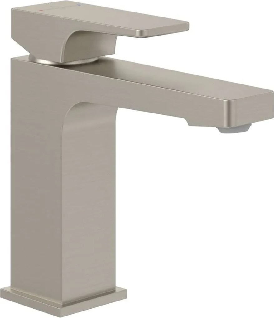 Villeroy & Boch Architectura Square - Umyvadlová baterie s výpustí, matný kartáčovaný nikl TVW12500100064