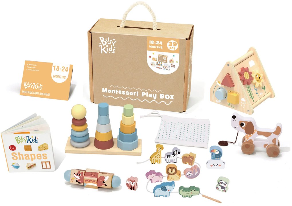 Busykids montessori edukační box pro děti, 18 - 24 měsíců