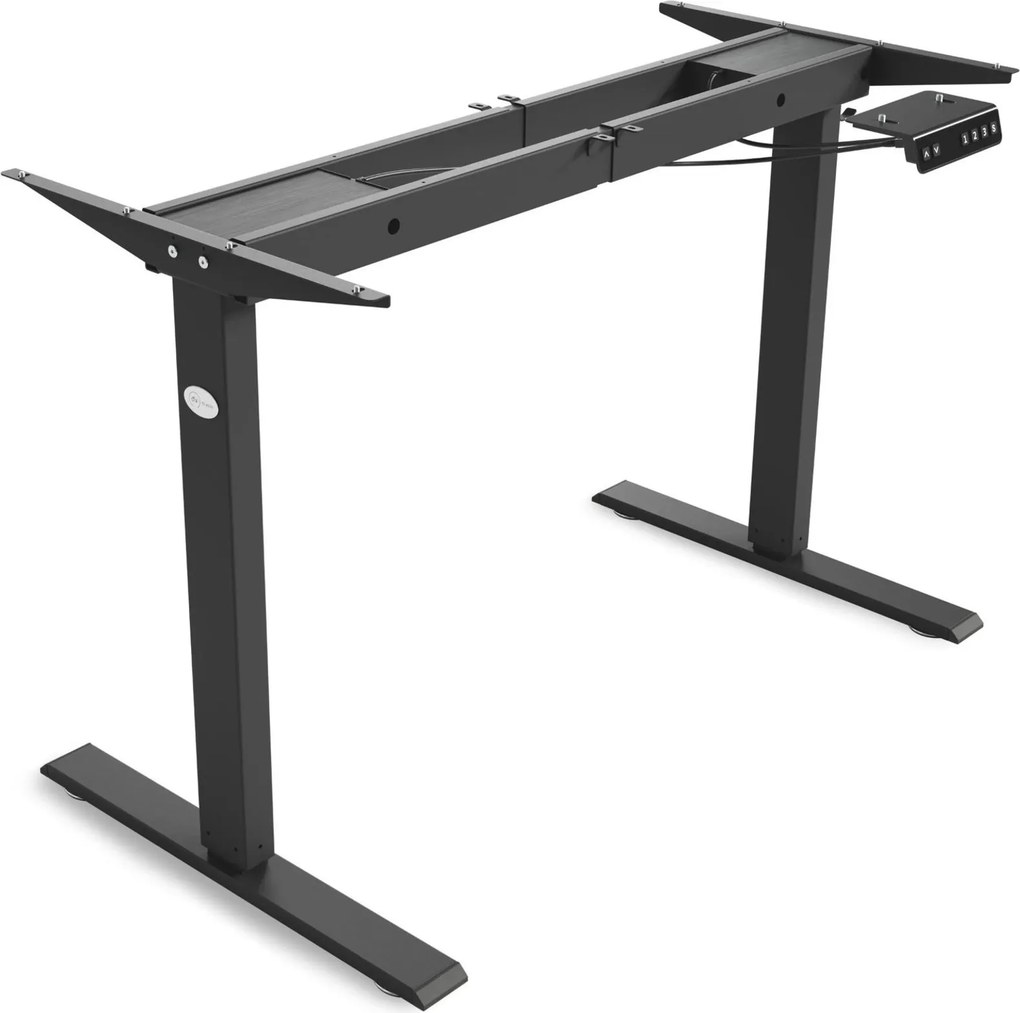 Elektricky výškově nastavitelný rám psacího stolu, 2 motory – bílý 110-180 cm DV-202ODF - černá
