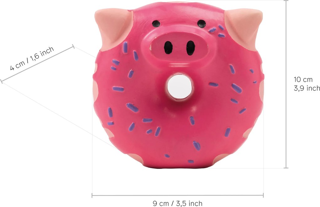 United Pets Latexová hračka pro psy prasátko Donut