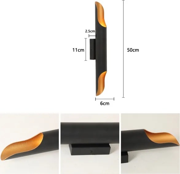 Brilagi - Nástěnné svítidlo KALMAR 2xE27/40W/230V černá/bronzová