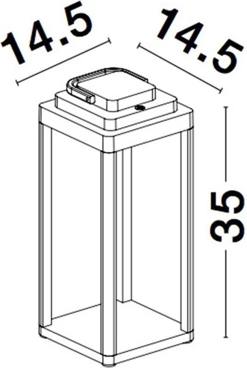 NV 9922350 Venkovní stolní lampa FIGI antracitový hliník LED 2W 3000K 5V DC 108st. IP65 dotykový vypínač / baterie / USB kabel / stmívatelné - NOVA LUCE