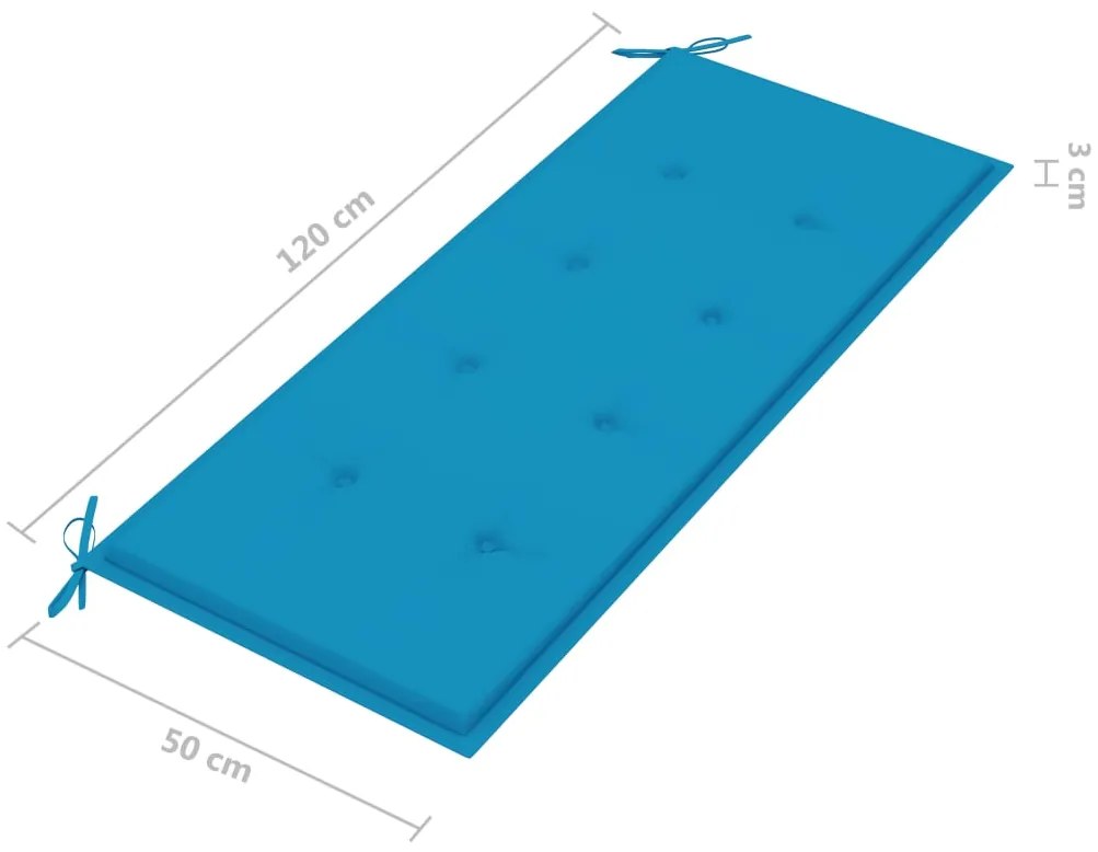 2místná zahradní lavice s poduškou 120 cm masivní eukalyptus,  3060973