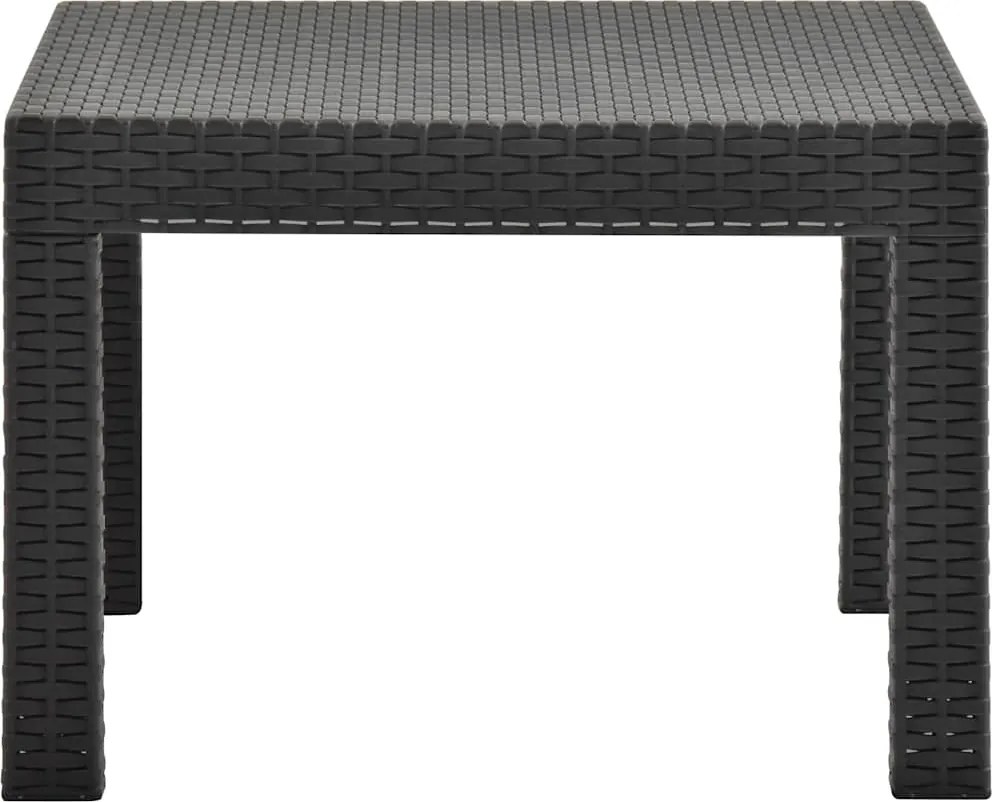 Zahradní stůl antracitový 58 x 58 x 41 cm PP ratan 315640