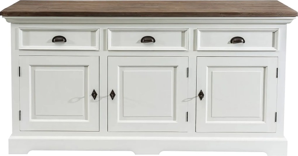 Komoda Brighton 180x55x95cm white&natural grey
