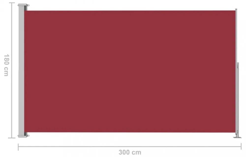 Zatahovací boční markýza 180x300 cm Dekorhome Krémová