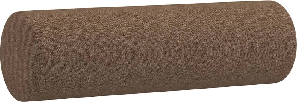 2dílná sedací souprava s polštáři hnědá textil 3201619