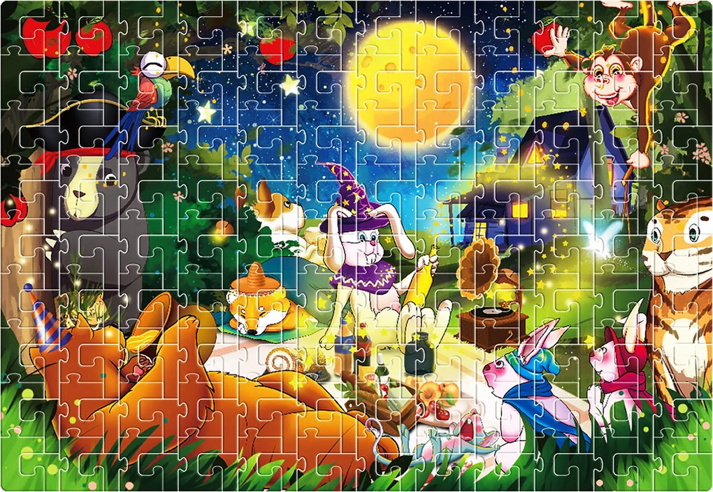 Aga4Kids Dětské puzzle Zvířátka v lese 216 dílků